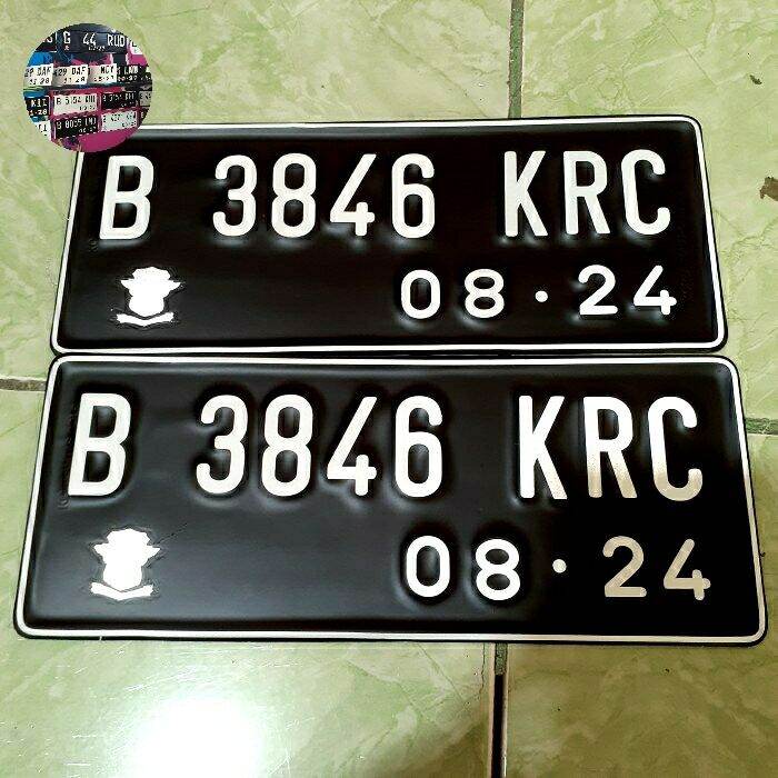 plat nomor hitam font cutting sticker | Lazada Indonesia