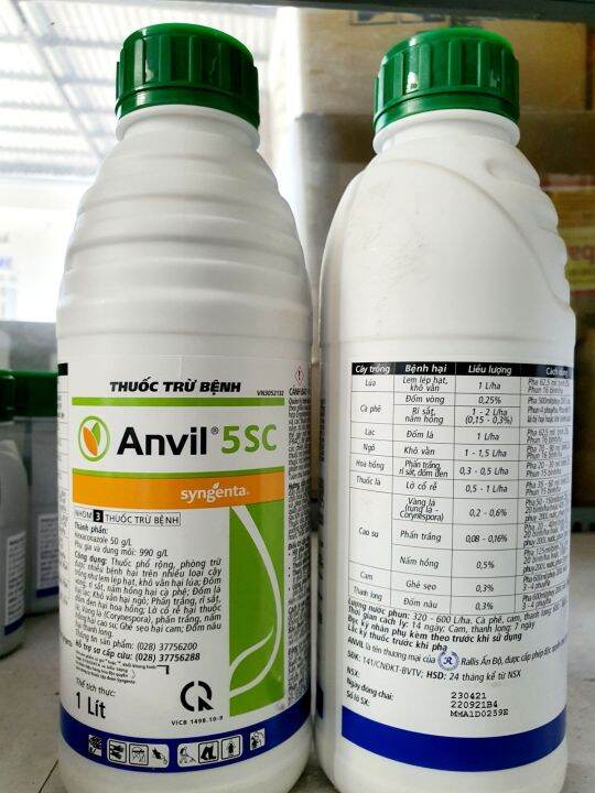 Thuốc trừ bệnh ANVIL 5SC - 1000ml. Chuyên lem lép hạt, khô vằn, đốm vằn ...
