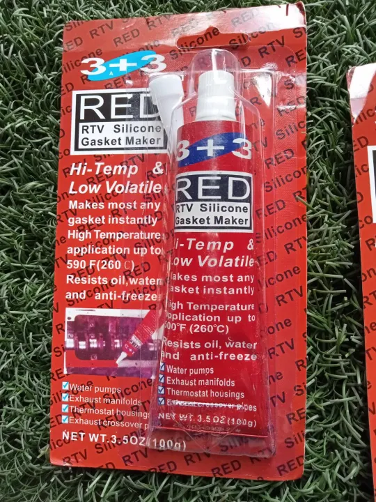 กาวทาปะเก็นทนความร้อนสูง RED RTV Silicone สำหรับรถยนต์ และมอเตอร์ไซค์ ...