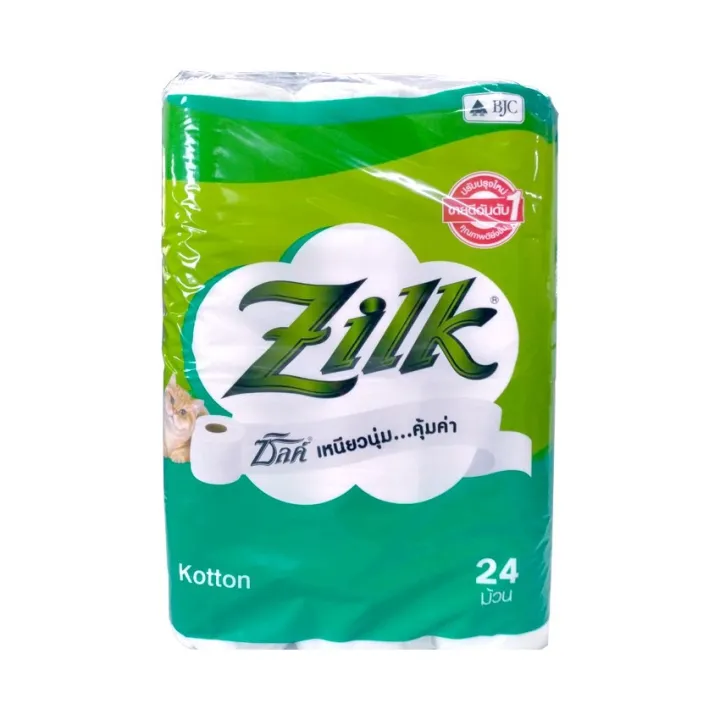 Zilk ซิลค์ คอตตอน กระดาษทิชชู 24 ม้วน | Lazada.co.th