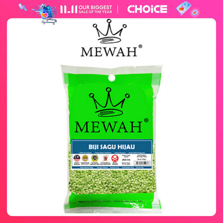 Mewah Biji Sagu Hijau 350g/ Mewah Green Sago 350g | Lazada