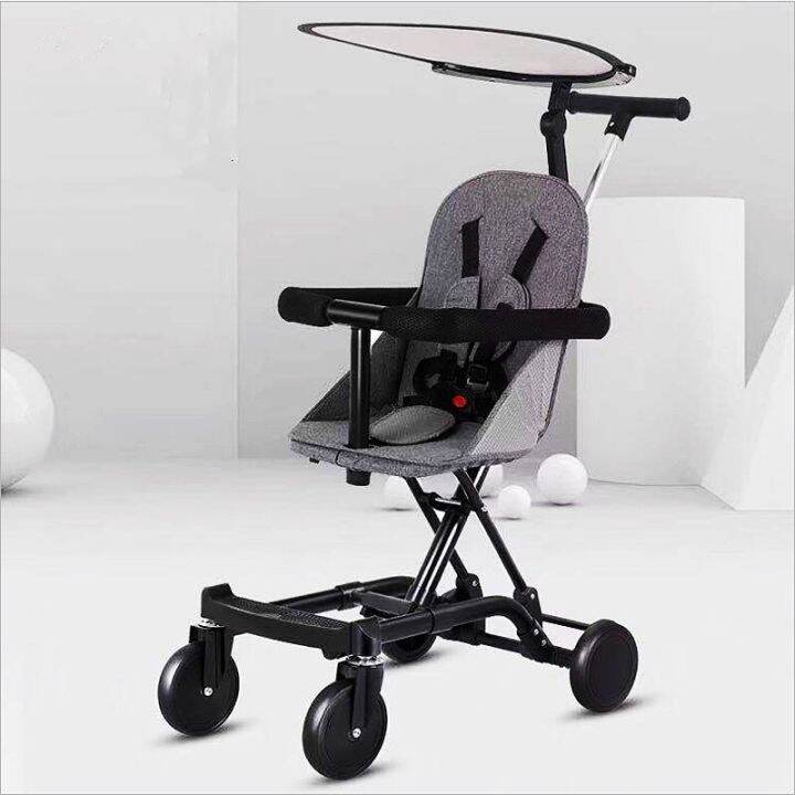 DDN Flexible Baby Four Wheels Stroller with awning and safety belt for ...