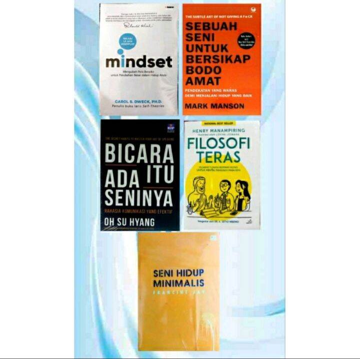 Paket Hemat 5 Buku Motivasi Mindset, Filosofi Teras, Bicara Ada seninya ... Paket Hemat 5 Buku Motivasi Mindset, Filosofi Teras, Bicara Ada seninya ...