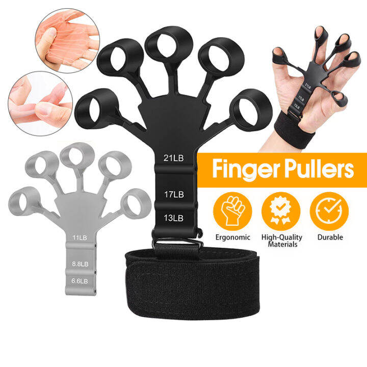 2pcs Hand Finger Gripper Silicone Grip Device 6 Resistant Finger Hand ...