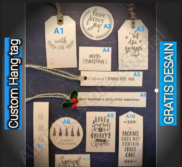 GRATIS DESAIN (70PCS) AKSESORIS hang tag terimakasih online / hang tag ...