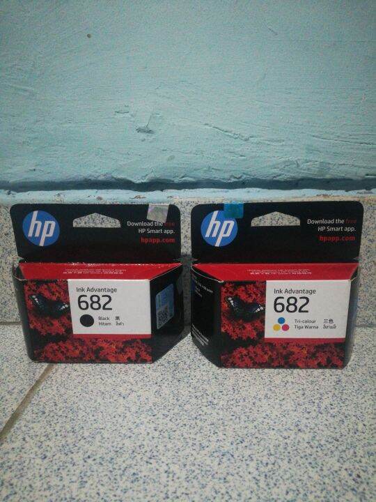 Tinta Hp 682 Black + Hp 682 Colour Original for Deskjet 1200 2300 2700 ...
