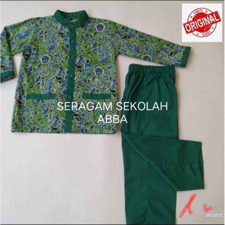 Baju Batik RAUDHATUL Athfal hijau Nasional anak anak | Lazada Indonesia