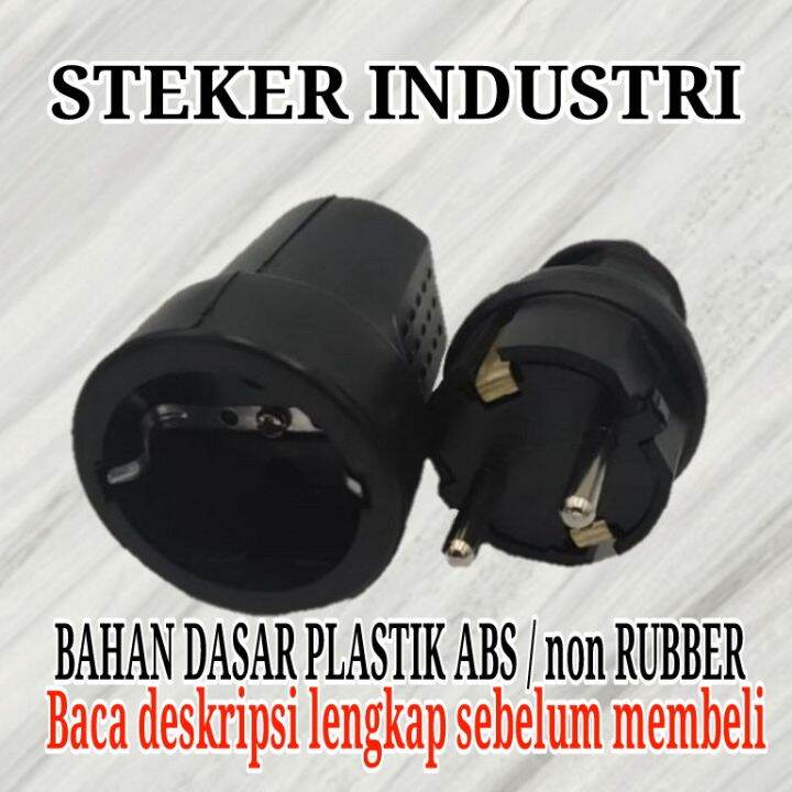 STEKER INDUSTRI MALE / FEMALE 2P+E 16A / 250V INDUSTRIAL PLUG 2 POLE ...