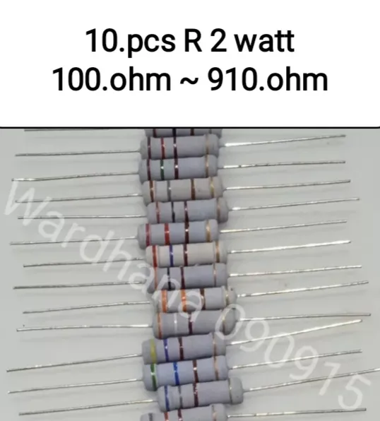 Resistor 100 ohm ~ 910 ohm 2 watt Resistor 2 watt #10.pcs | Lazada ...