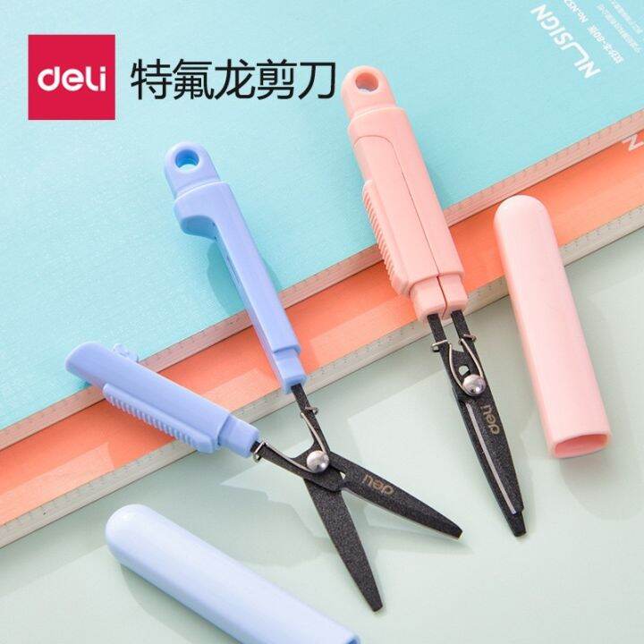 Deli Portable Scissors Extension Handle Scissors Cute Mini Portable ...