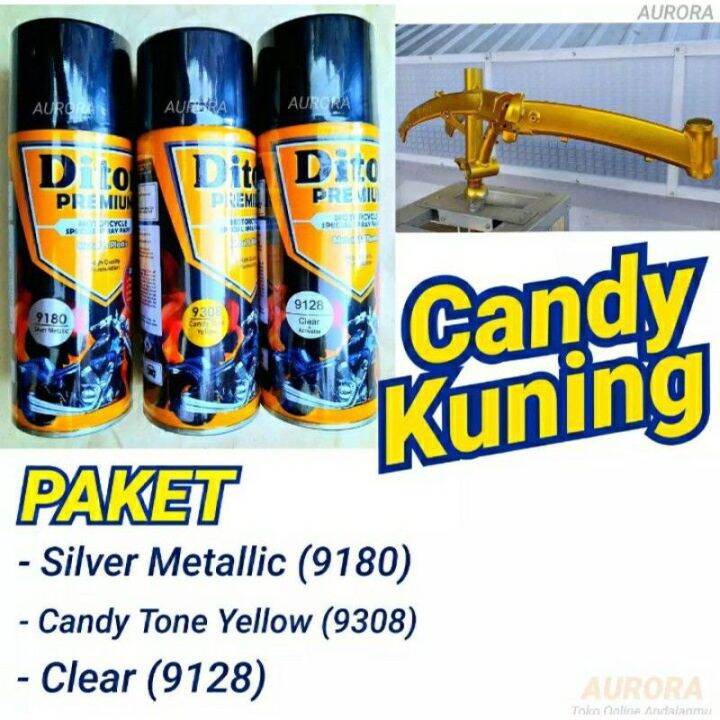 PAKET Pilok DITON Premium Silver Metalik - Candy Tone Yellow Kuning ...