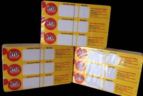 Voucher im3 Indosat kosong 1 ikat ,isi 150 SN/VOUCHER | Lazada Indonesia