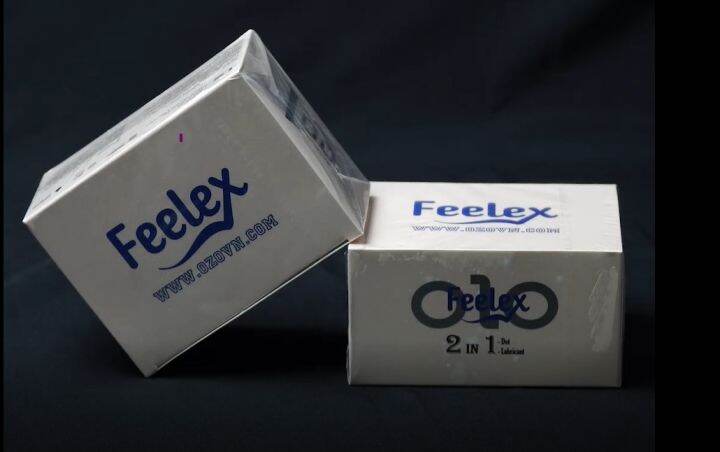 Bao cao su gân gai Feelex 2 in 1 nhiều gel bôi trơn, mỏng ôm khít - Hộp ...