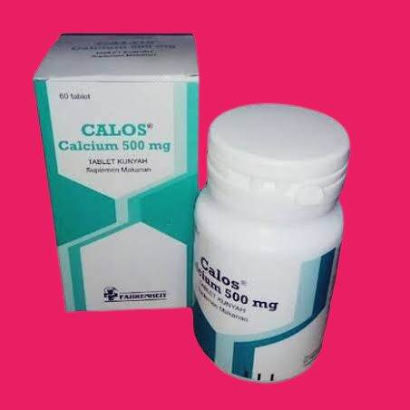 CALOS/CALITOS CALCIUM 500 MG BOTOL 60 TABLET KUNYAH# VITAMIN TULANG ...