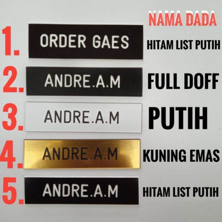 Name tag ukir magnet / pin nama /nama dada ukir / papan nama dada ...