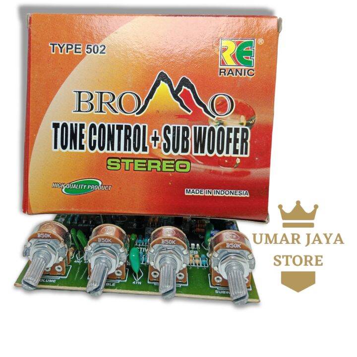 KIT TONE CONTROL PLUS SUBWOOFER STEREO BROMO RANIC 502 TONE STEREO PLUS ...