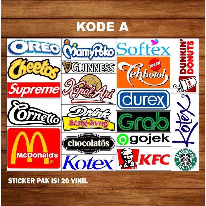stiker print, model prin, isi 20 gambar, 1 lembar | Lazada Indonesia
