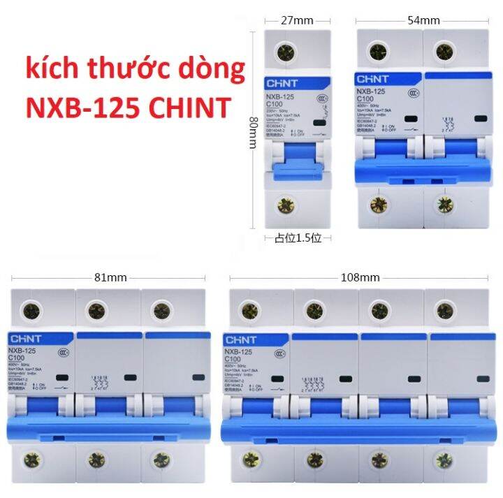 Aptomat MCB 1P 2P CHINT NXB-63 C16A, 20A, 25A, 32A, 40A, 63A | Lazada.vn