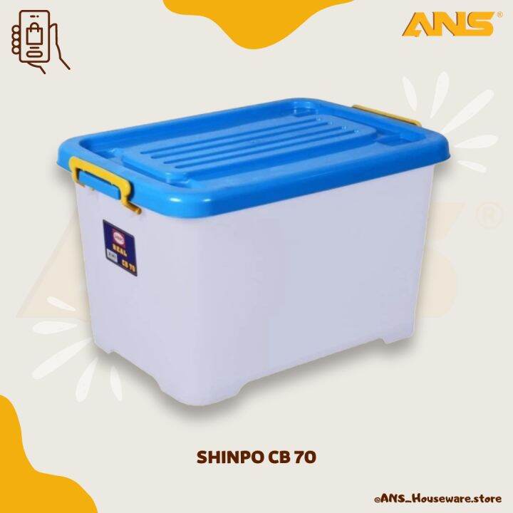 Shinpo CB 70 Kontainer Plastik Dengan Roda Real Container Box Kotak ...