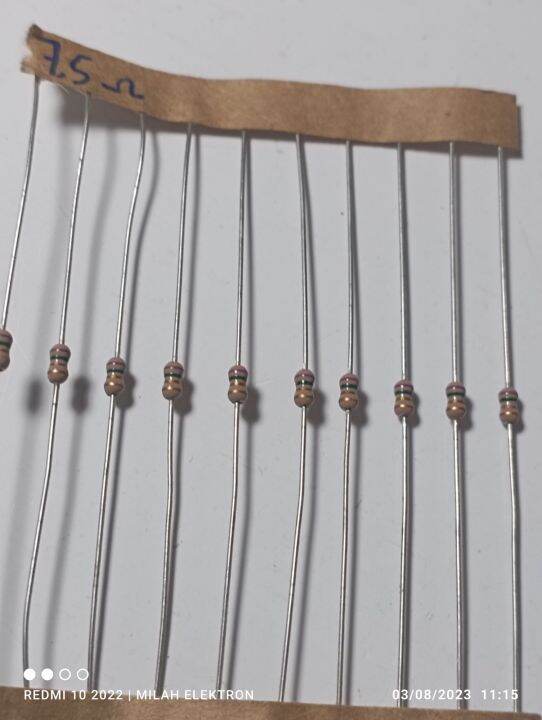 10pcs resistor ukuran 7,5 Ohm 1/8watt | Lazada Indonesia