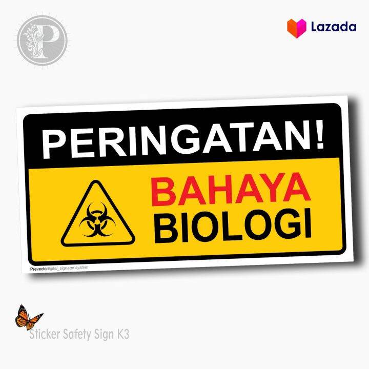 STIKER SAFETY SIGN K3 BAHAYA BIOLOGI | Lazada Indonesia