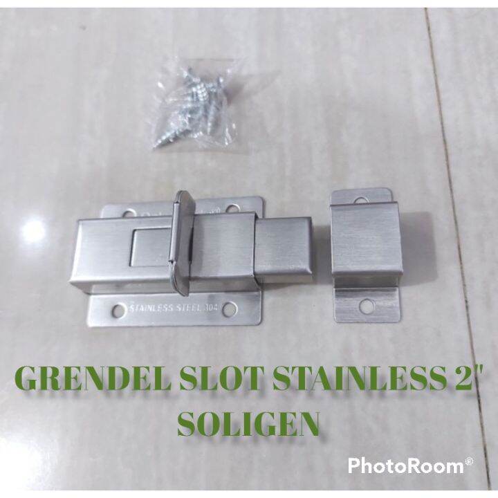 Grendel Slot Stainless 2" Inch SOLIGEN - Grendel Pintu | Lazada Indonesia