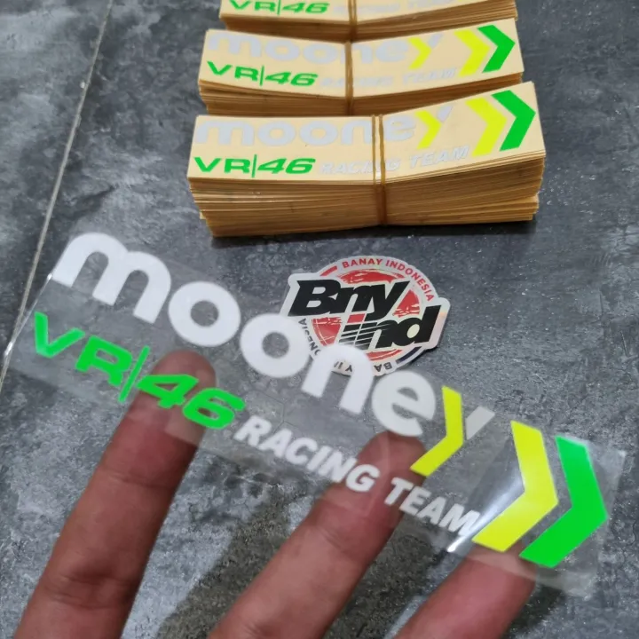STICKER stiker MOONEY VR46 RACING TEAM CUTTING | Lazada Indonesia