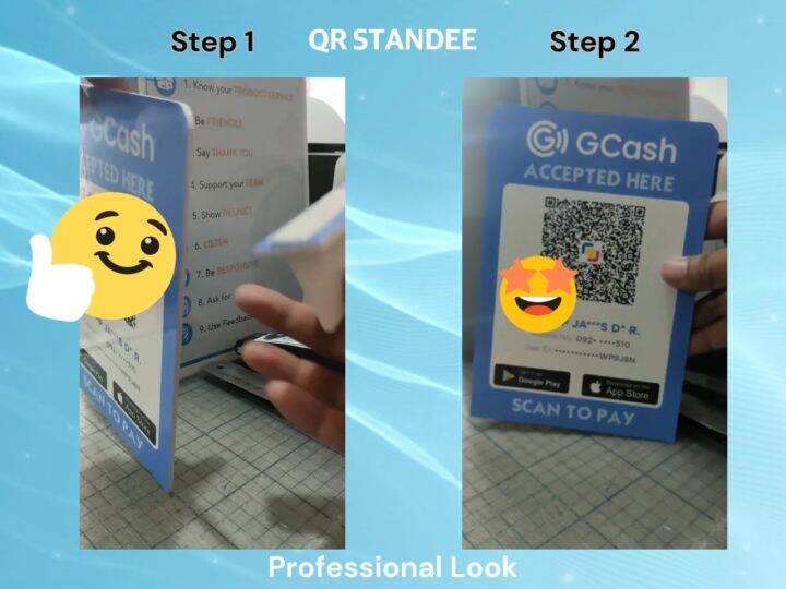 QR standee Gcash Sign Tent Standee | Lazada PH