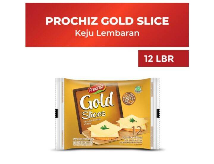PROCHIZ Gold Slices Keju Cheddar Lembaran 12 s | Lazada Indonesia