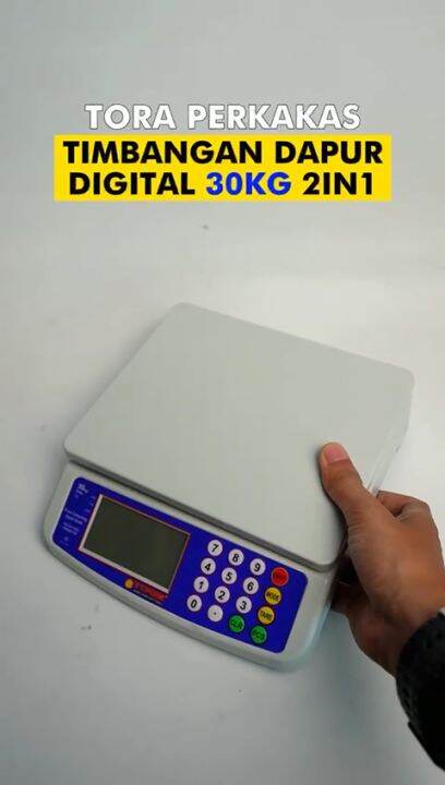 TORA Timbangan Digital Elektronik 2 In 1 - Timbangan Dapur 30 Kg | Lazada Indonesia
