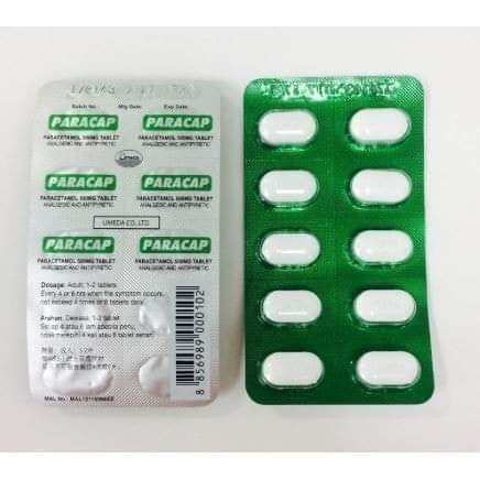 Paracap paracetamol 500mg tablet 1 card | Lazada