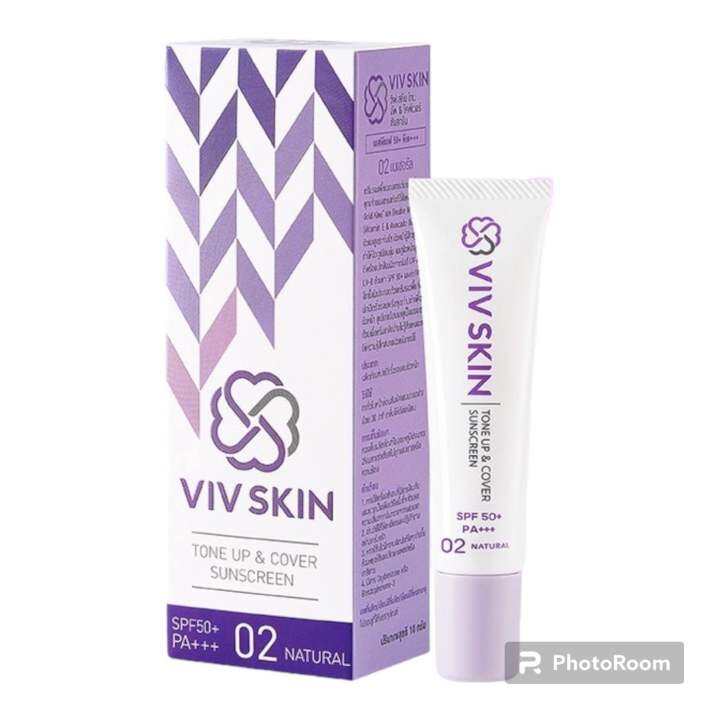 VIV SKIN Tone up &Cover Sunscreen กันแดด วิฟสกิน ของแท้ 100% | Lazada.co.th
