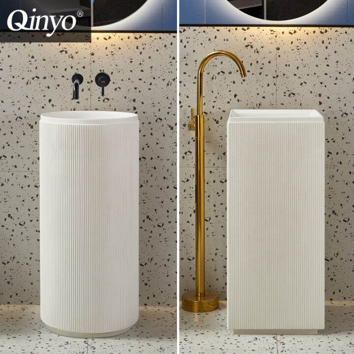 Pedestal Basin Column Type Washbasin Cylindrical Hand Washing Basin ...