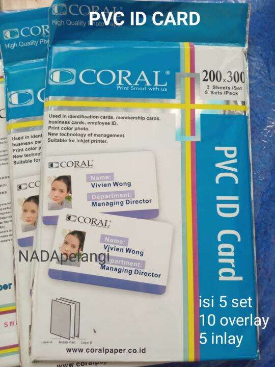 pvc id card coral / kertas pvc id card / pvc 5 set blueprint / 5 set ...