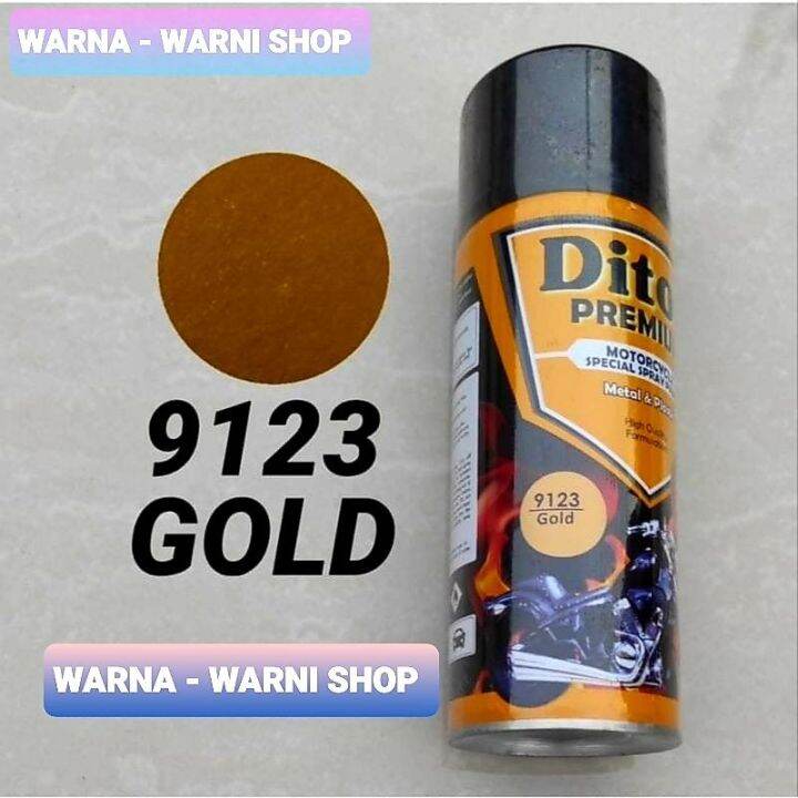Pilok Pylok Pilox CAT SEMPROT DITON PREMIUM 9123 GOLD 400ML | Lazada ...