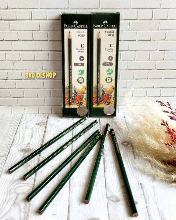 Pensil kayu 2B-pensil 2B kayu- pensil 2B merk Fabercastell(6 PC ...