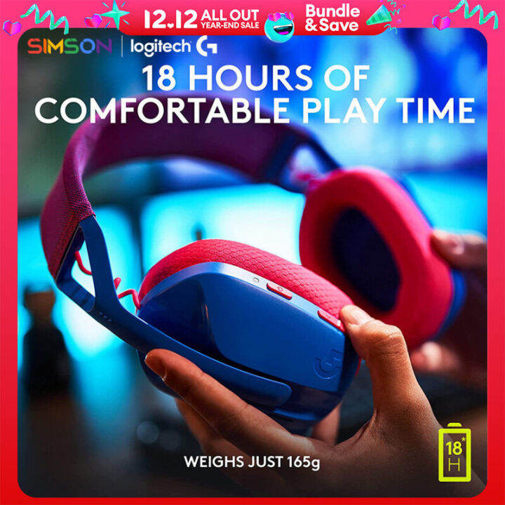 Logitech G435 Lightspeed Gaming Headset Microphone Bluetooth Connection ...