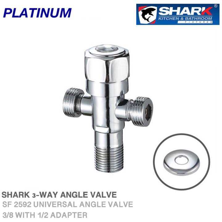 SHARK SF 2592 | Universal Angle Valve 3-Way | Fits 3/8 & 1/2 Via ...