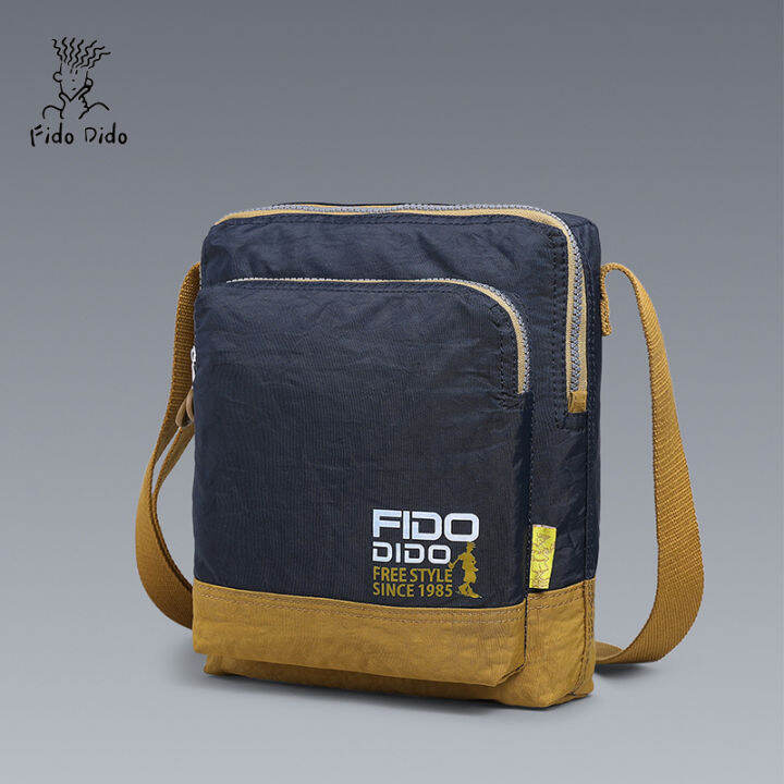 Fidudido กระเป๋าสะพายไหล่ผู้ชายกระเป๋าสะพายข้างลำลองแฟชั่นกระเป๋าเป้ใบ ...