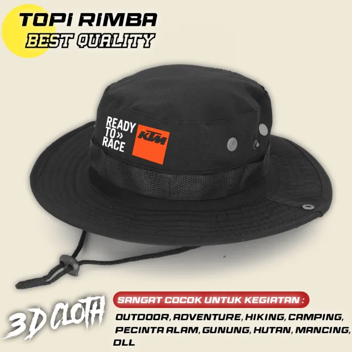 Topi KTM READY TO RACE Rimba / Topi Rimba Bucket Outdoor Gunung Hiking ...