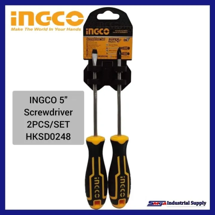 INGCO 5" Screwdriver 2PCS/SET HKSD0248 | Lazada PH