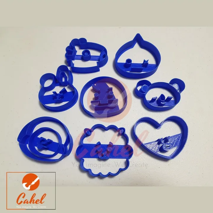 BTS BT21 Cookie Cutter Fondant Cutter 1set 3D Printed Baking Tools K ...