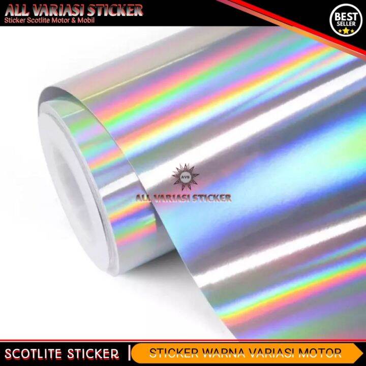 STIKER MOTOR SKOTLET WARNA PELANGI HOLOGRAM | Lazada Indonesia
