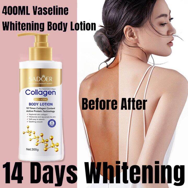 Original Effective Whitening Body Lotion moisturizer SADOER Collagen 300ML Permanent Whitening ...