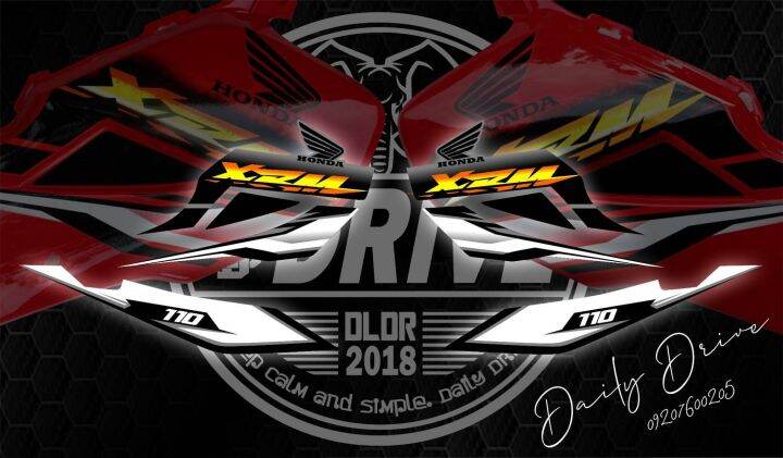 HONDA XRM110 DECAL STICKER Stock Size | Lazada PH