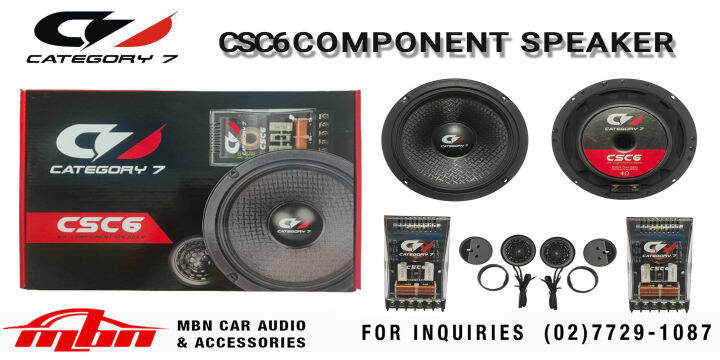 CSC6 CATEGORY 7 6.5" Component Speaker System , 2pcs /set , 6.5 INCHES ...