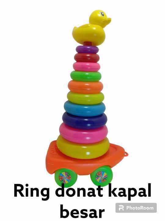 Mainan Edukasi Anak Ring Donat model Kapal dengan 10 Ring | Lazada ...