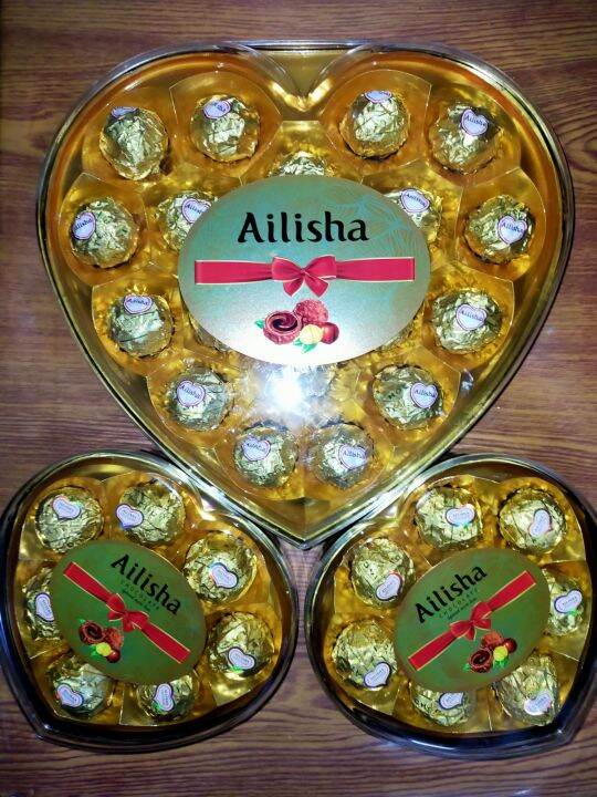 Ailisha Chocolate Wafer Ball Heart / Rose / Box (perfect gift) | Lazada PH