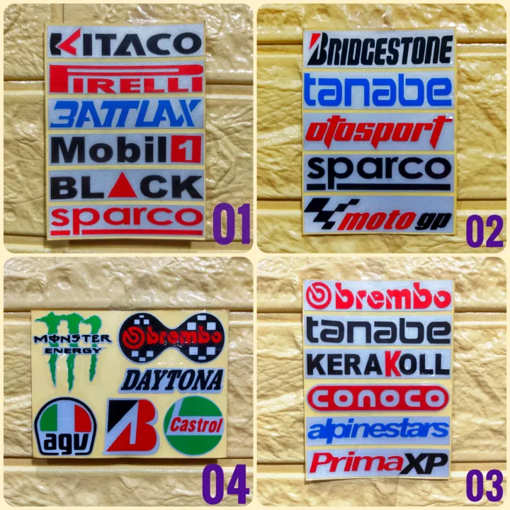 stiker cutting sponsor moto GP stiker cutting papan lembaran stiker ...