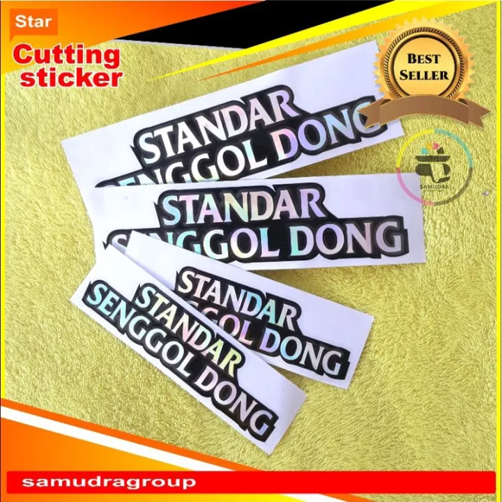Stiker Motor Tulisan Standar Senggol Dong / Custom Stiker / Stiker Nama ...